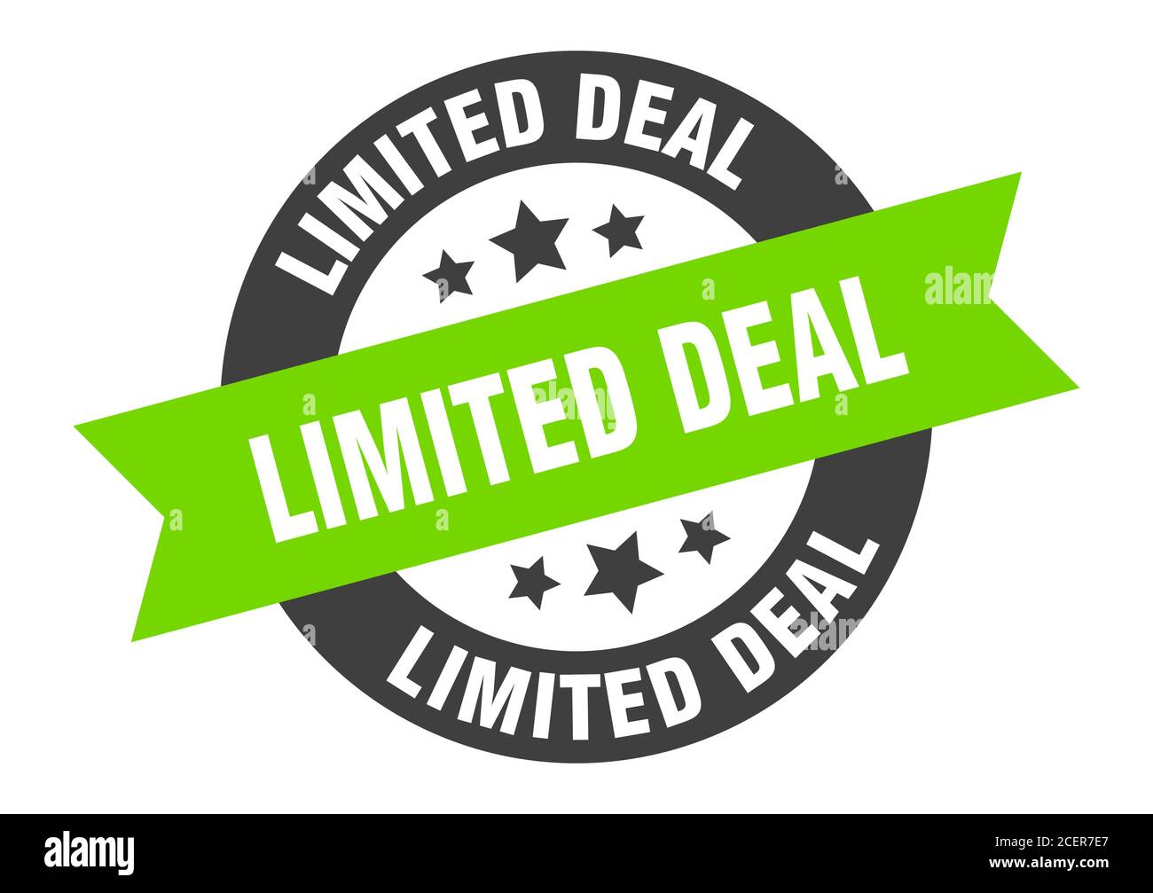 limited deal sign. round isolated sticker. ribbon tag Stock Vector ...