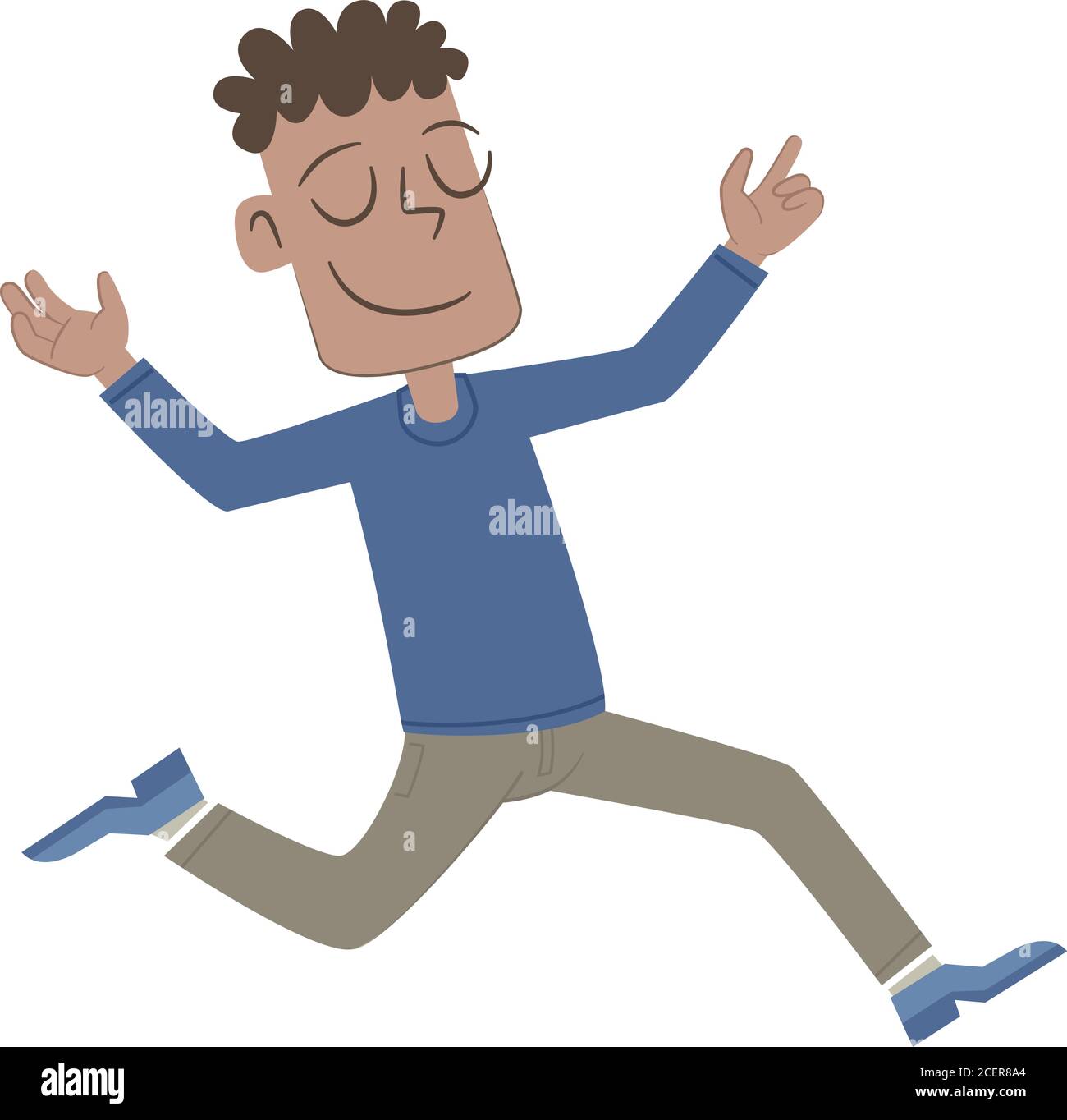 Boy running in black Cut Out Stock Images & Pictures - Alamy