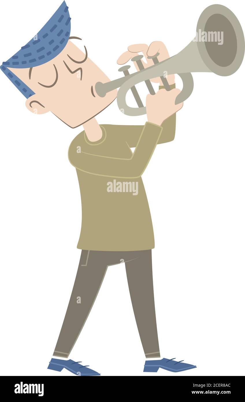 Cartoon Trumpet Player