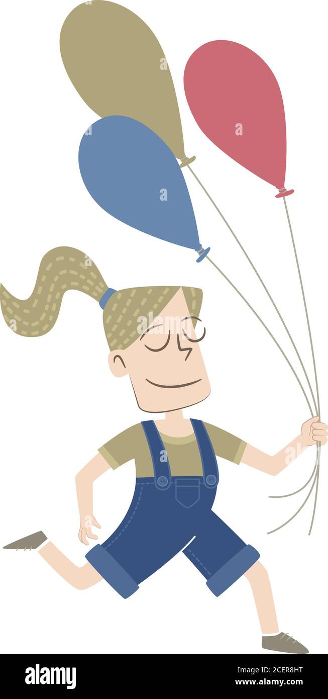 Carrying balloon balloons Stock Vector Images - Alamy