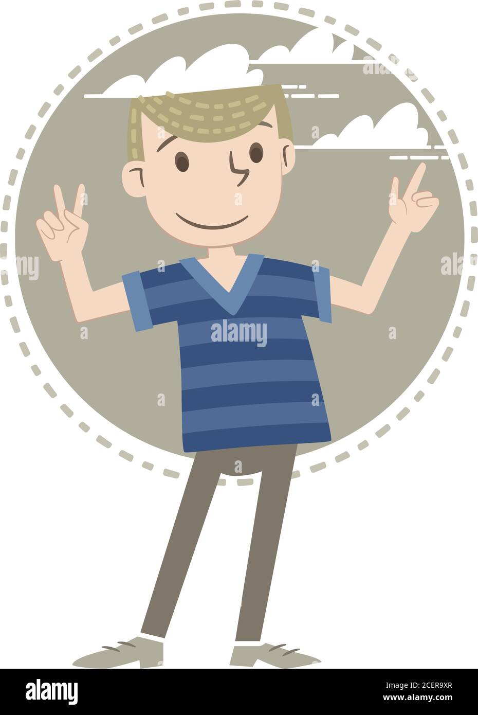 A child is very happy: he is number one! Stock Vector Image & Art - Alamy