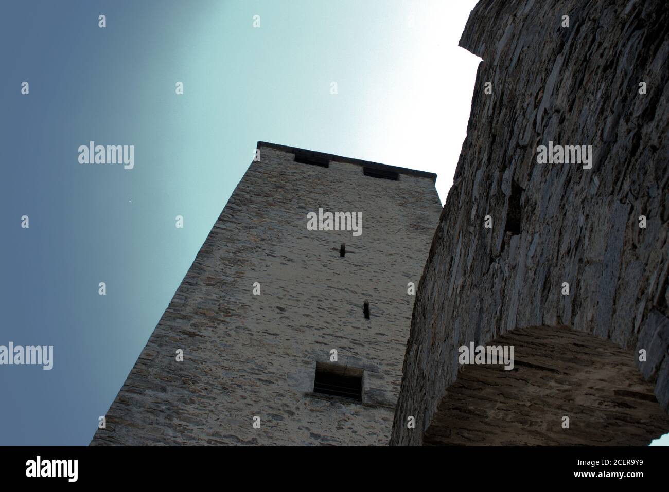 Tower from castlegrande in Bellinzona Stock Photo - Alamy