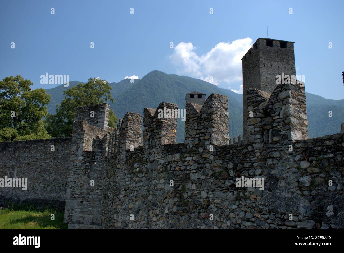 Castlegrande in Bellinzona Stock Photo - Alamy