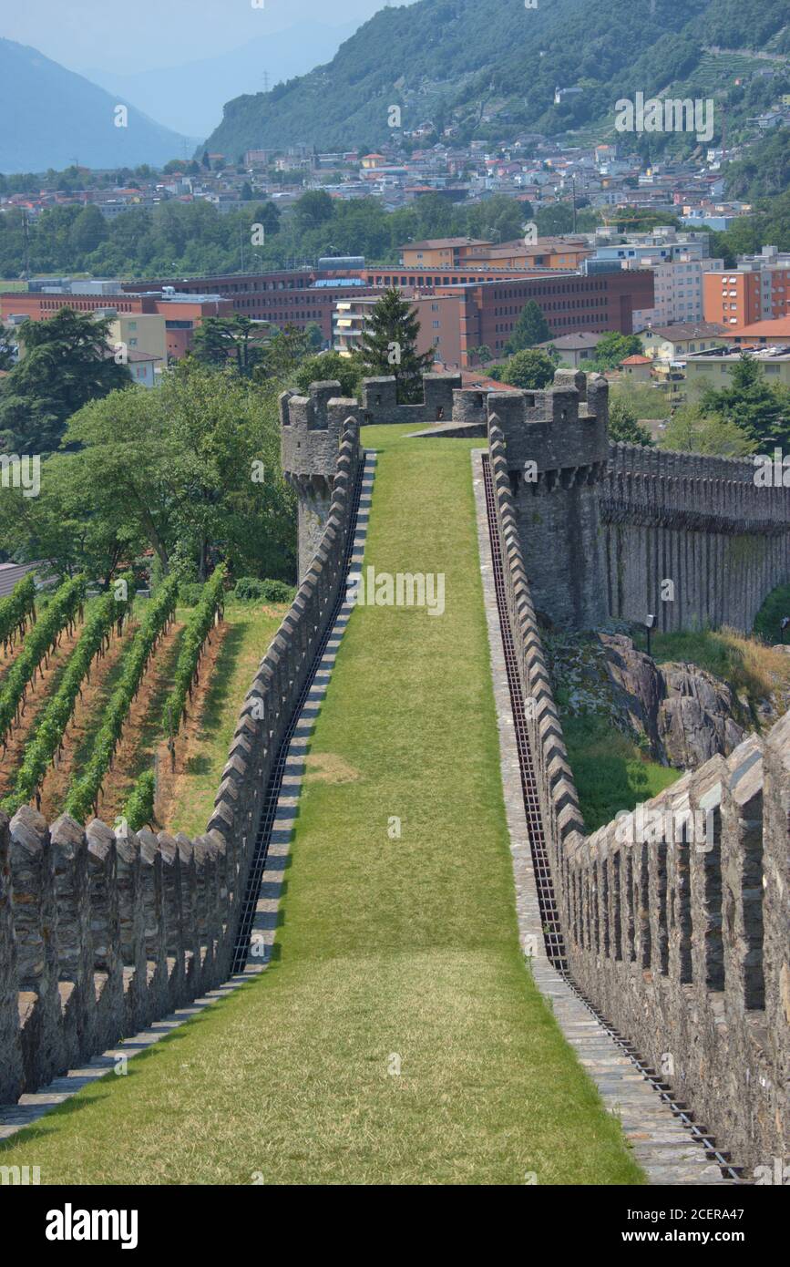 Castlegrande in Bellinzona Stock Photo - Alamy