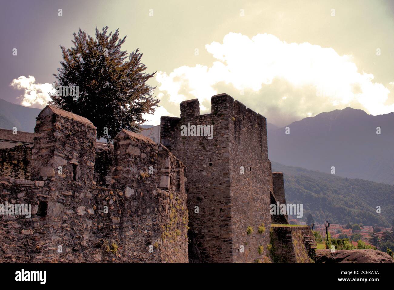 Castlegrande in Bellinzona Stock Photo - Alamy