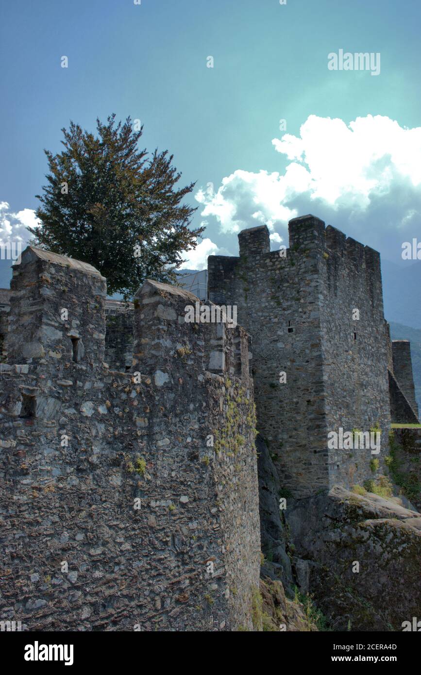 Castlegrande in Bellinzona Stock Photo - Alamy