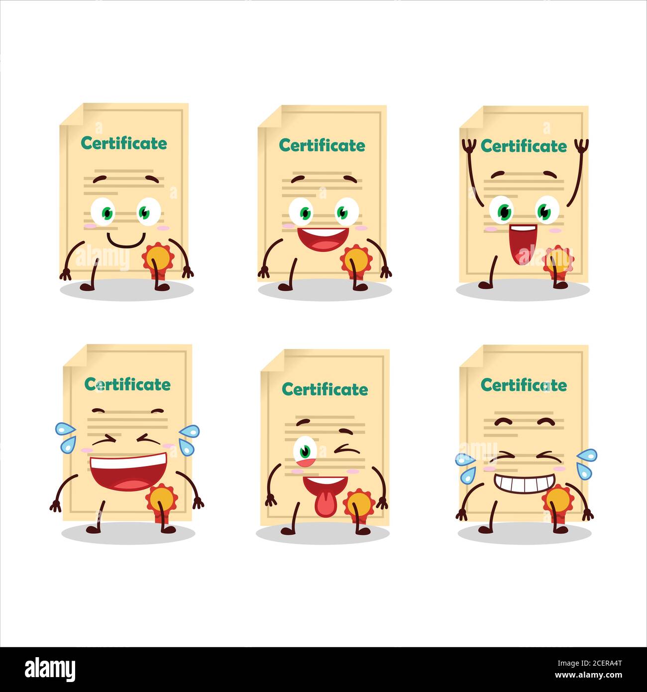 Cartoon character of award paper with smile expression Stock Vector ...