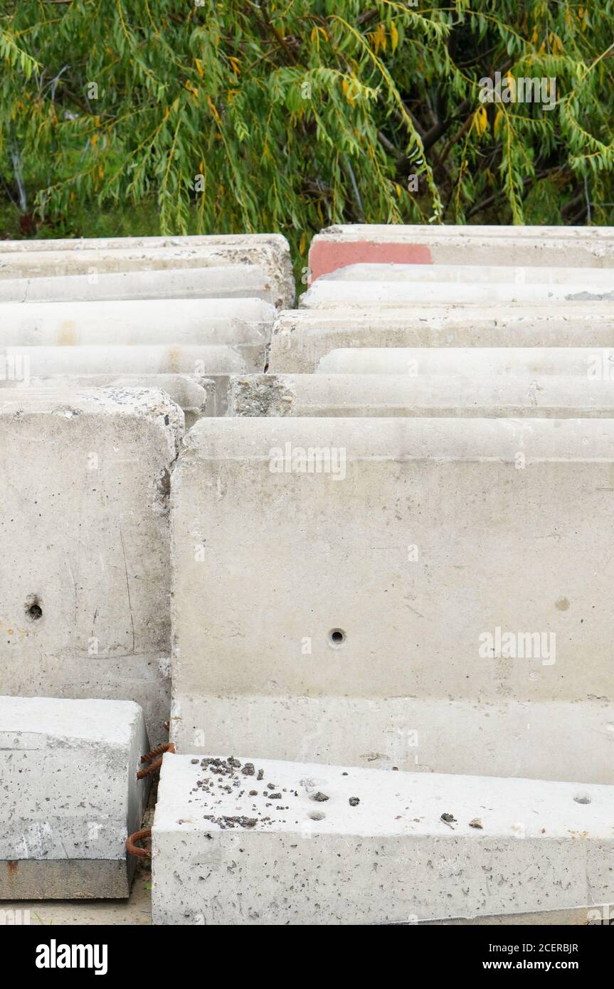 Stacked hard stone plates at a work place Stock Photo - Alamy