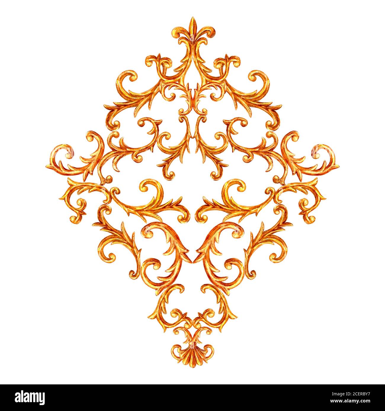Gold scroll design hi-res stock photography and images - Alamy