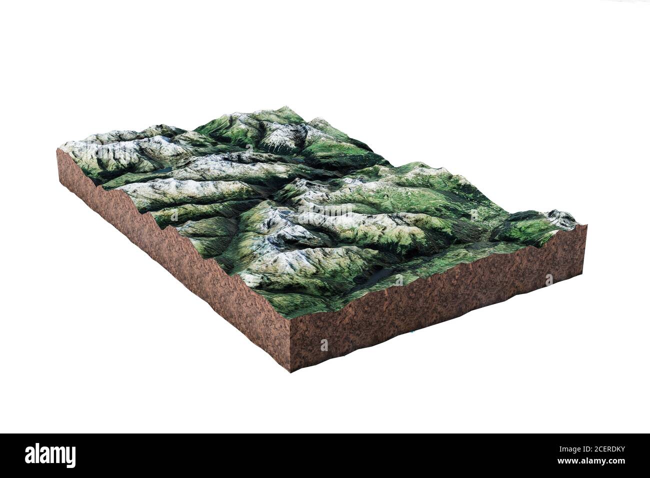 sliced earth isolated on white background 3d illustration Stock Photo ...