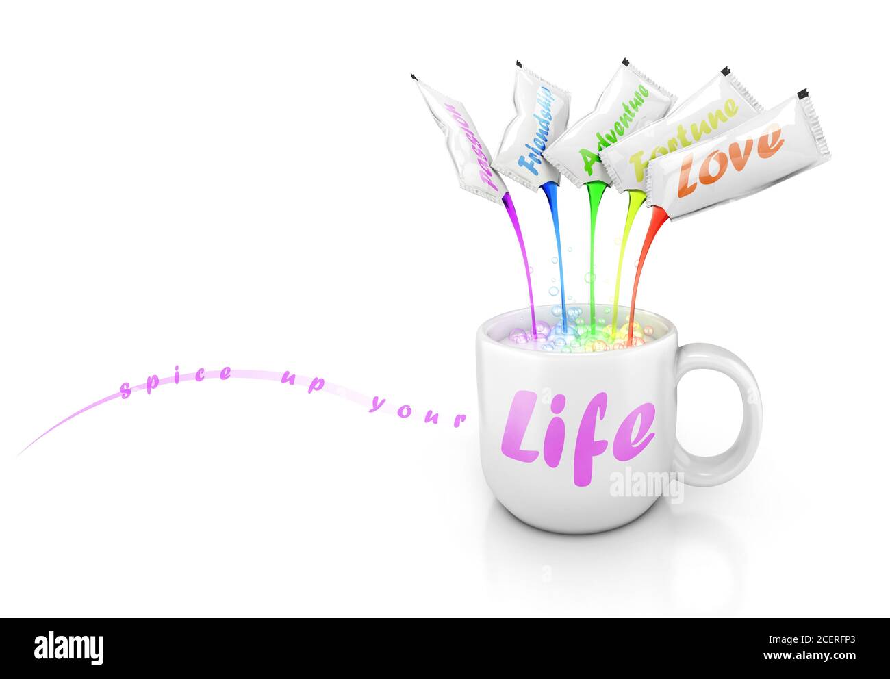cup of life 3d concept Stock Photo - Alamy
