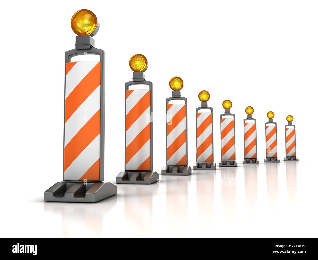 traffic works - Vertical Panel Channelizers Stock Photo - Alamy