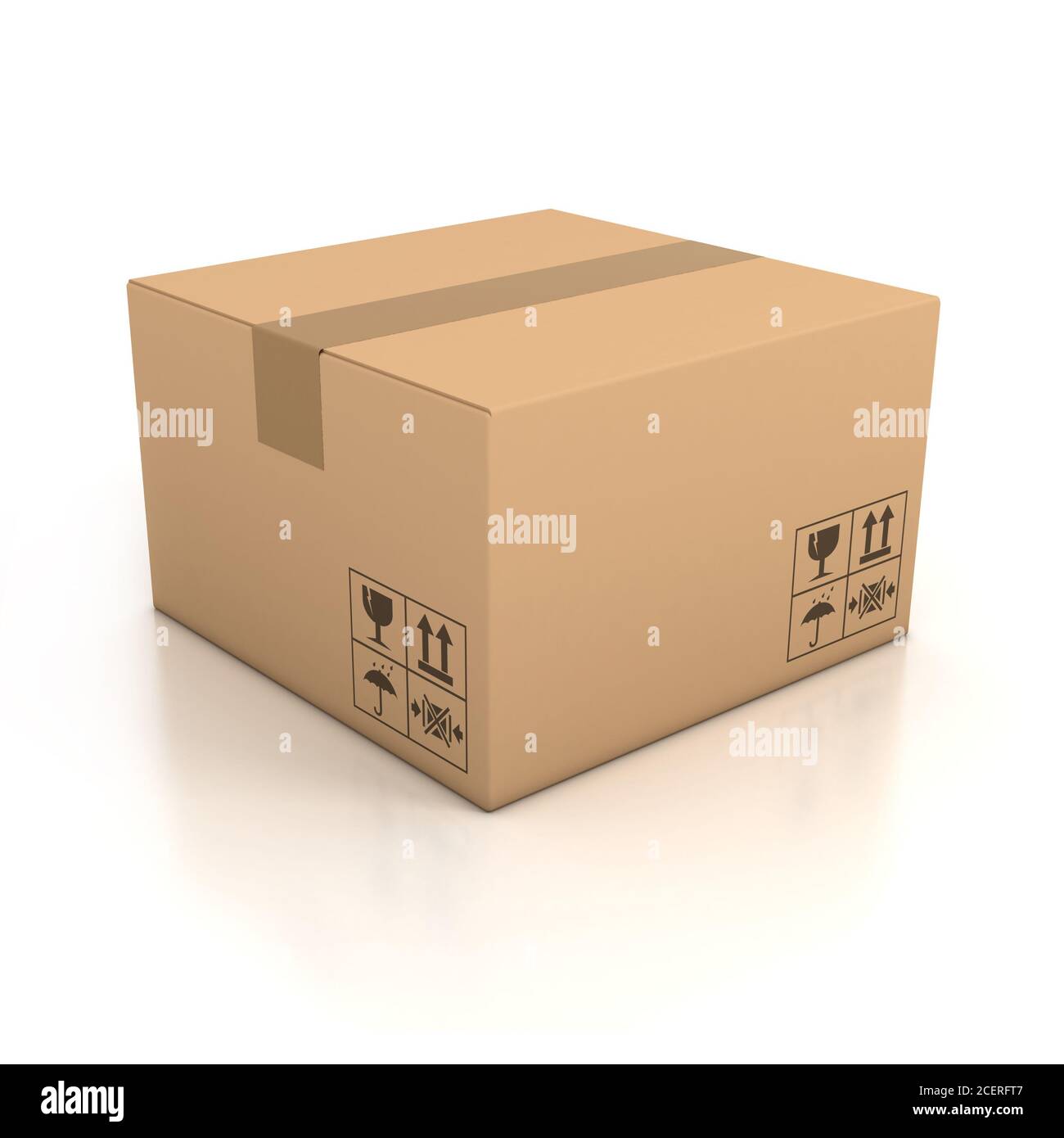 cardboard box on white background Stock Photo - Alamy