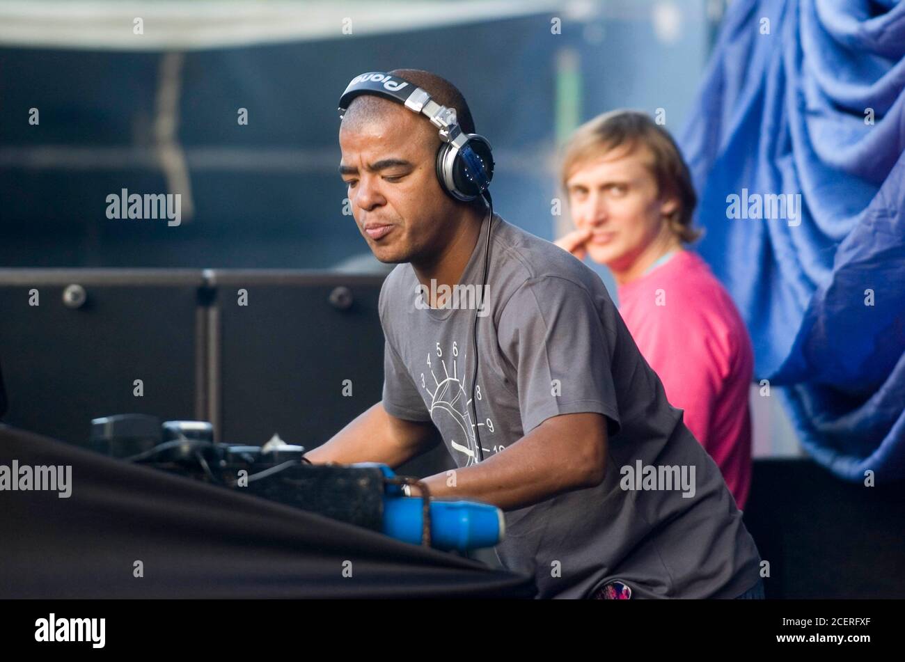 EDM DJ Erick Morillo performing at the Escape into the Park Festival ...