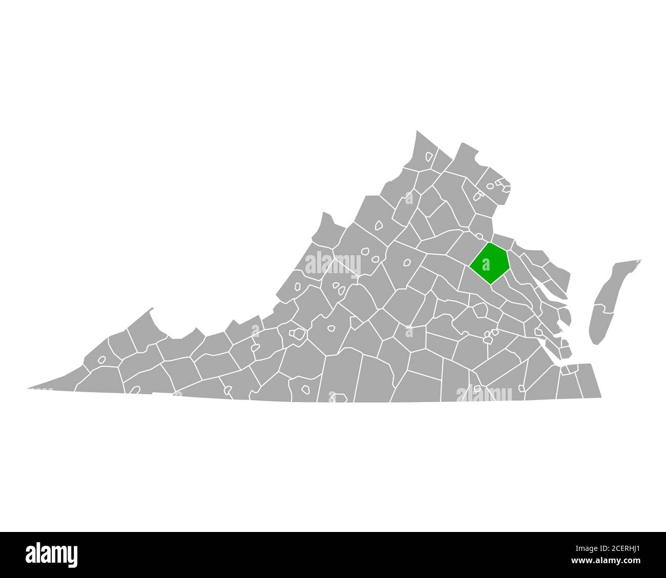 Map of Caroline in Virginia Stock Photo - Alamy