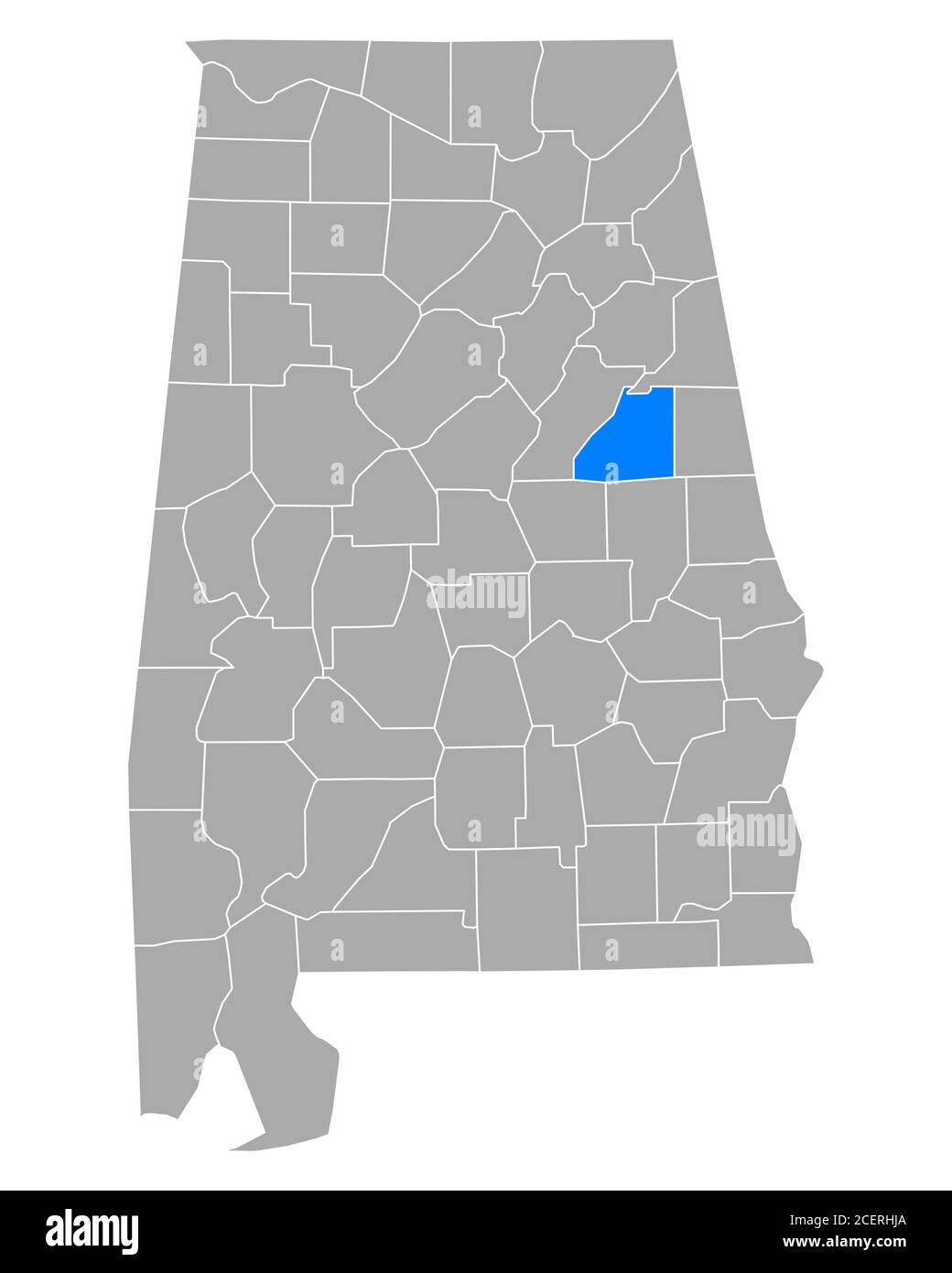 Map of Clay in Alabama Stock Photo - Alamy