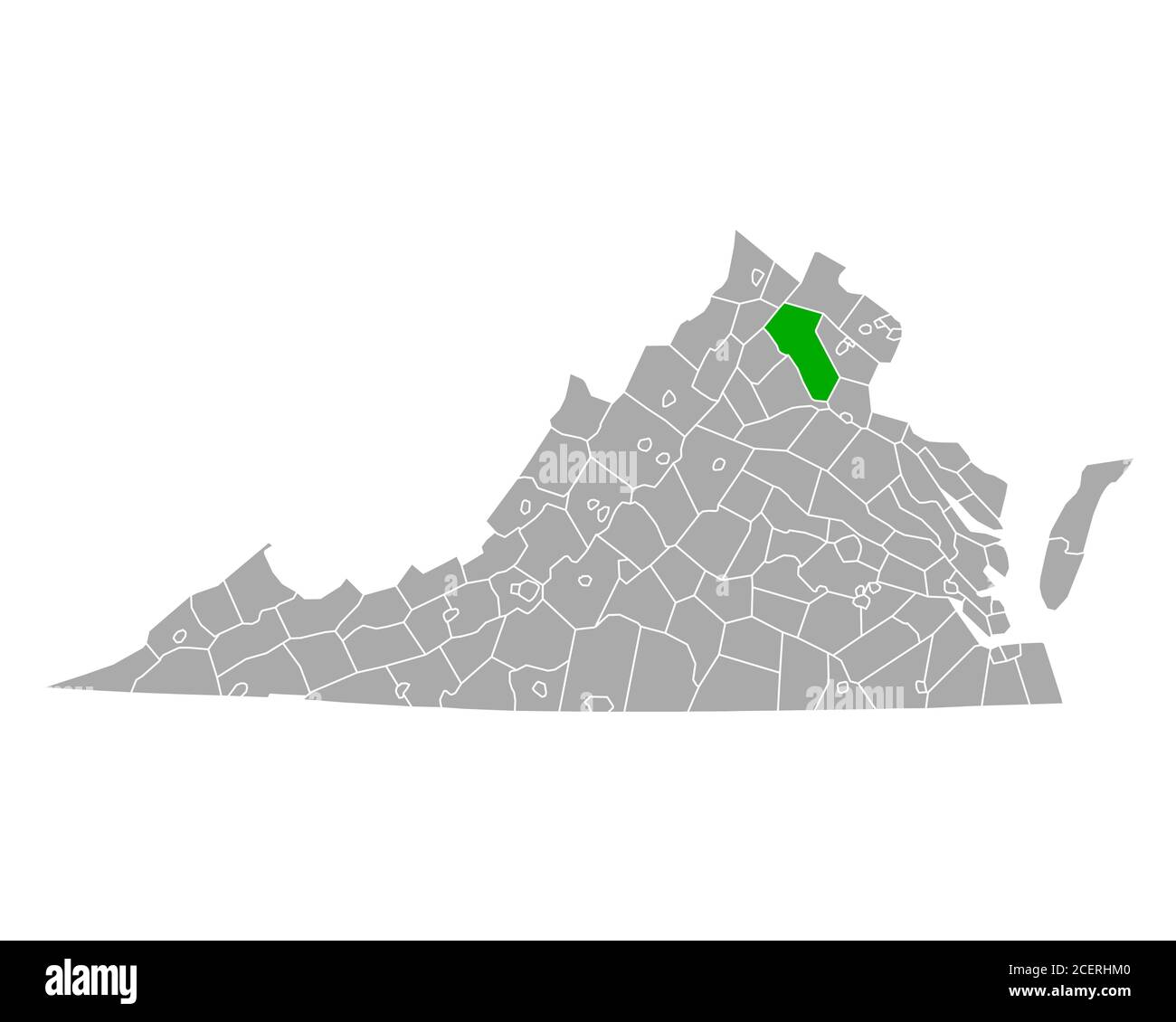 Map of Fauquier in Virginia Stock Photo - Alamy