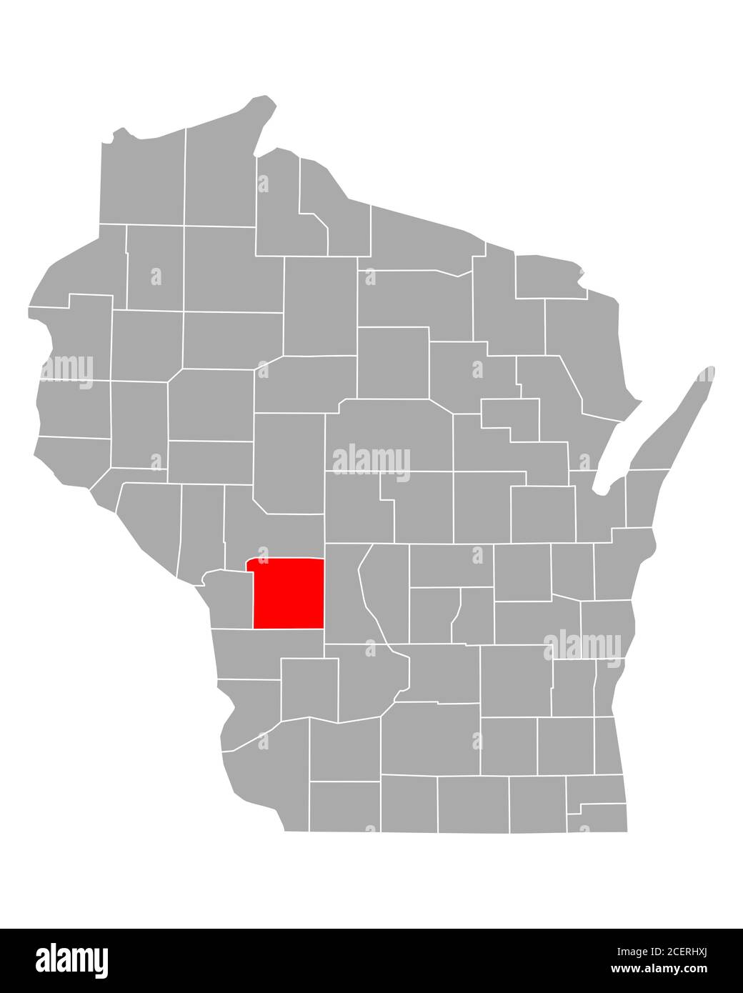 Map of Monroe in Wisconsin Stock Photo - Alamy