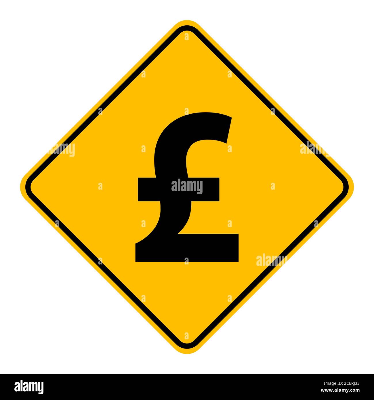 Pound sterling and road sign Stock Photo - Alamy