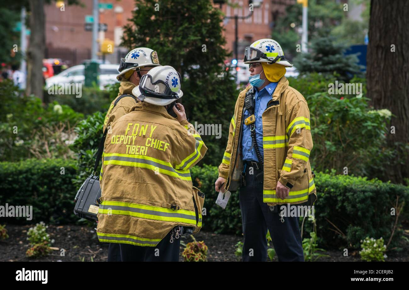 New York City, United States. 01st Sep, 2020. Multiple fire engines ...