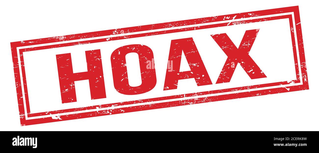 HOAX red grungy rectangle stamp sign Stock Photo - Alamy