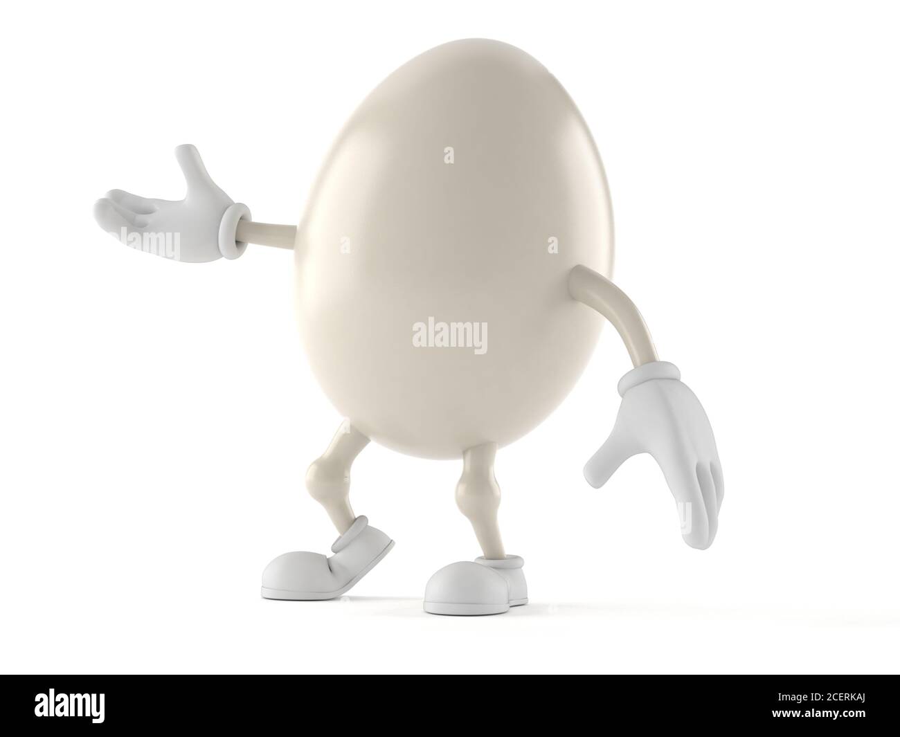 Egg character isolated on white background Stock Photo - Alamy