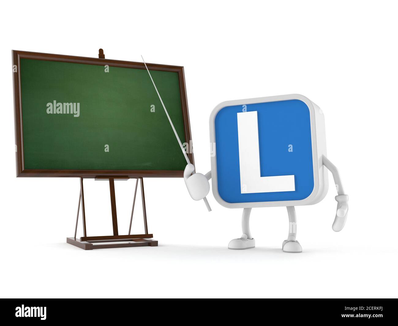 Driving lessons character isolated on white background Stock Photo - Alamy