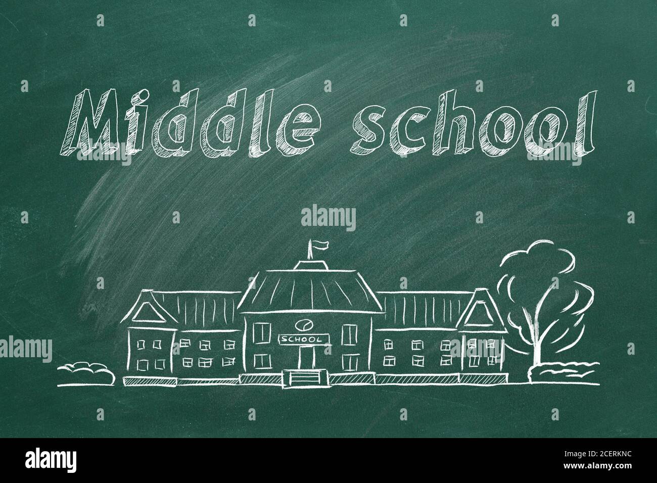 School building lettering middle hi-res stock photography and images ...