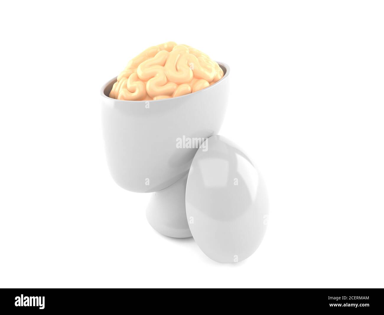 Open head concept isolated on white background Stock Photo - Alamy