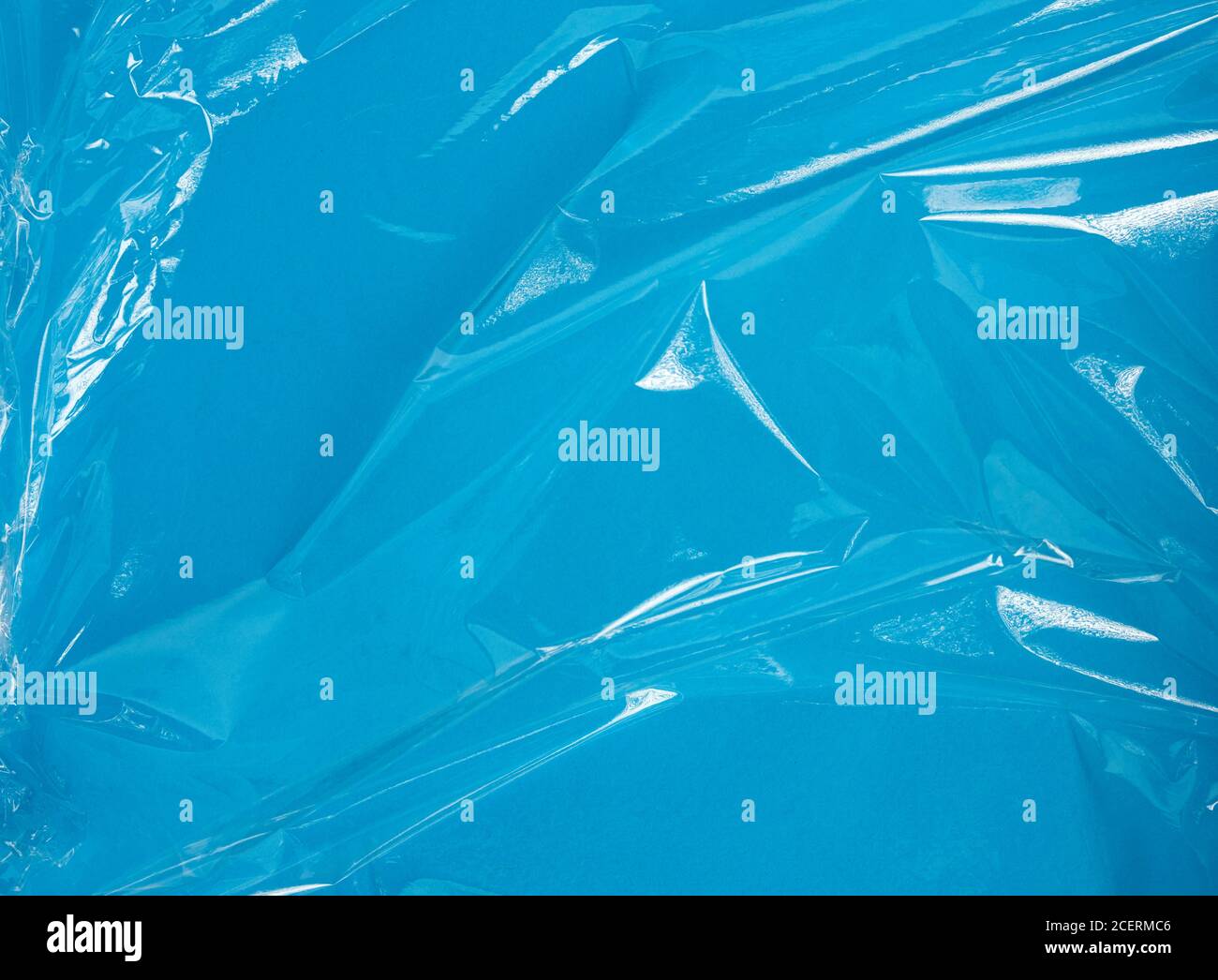 texture of a transparent stretching plastic film for packaging products ...