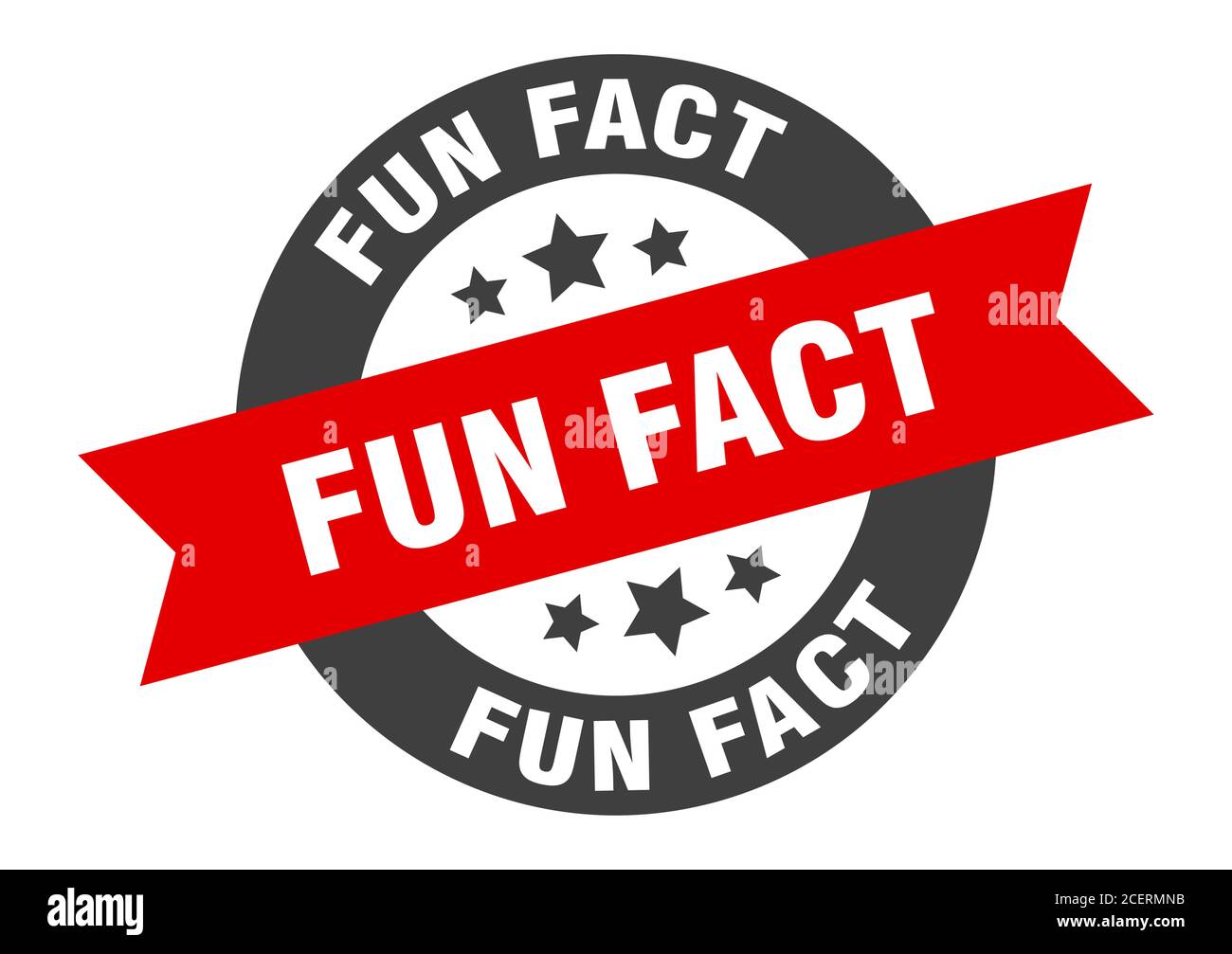 fun fact sign. round isolated sticker. ribbon tag Stock Vector Image ...