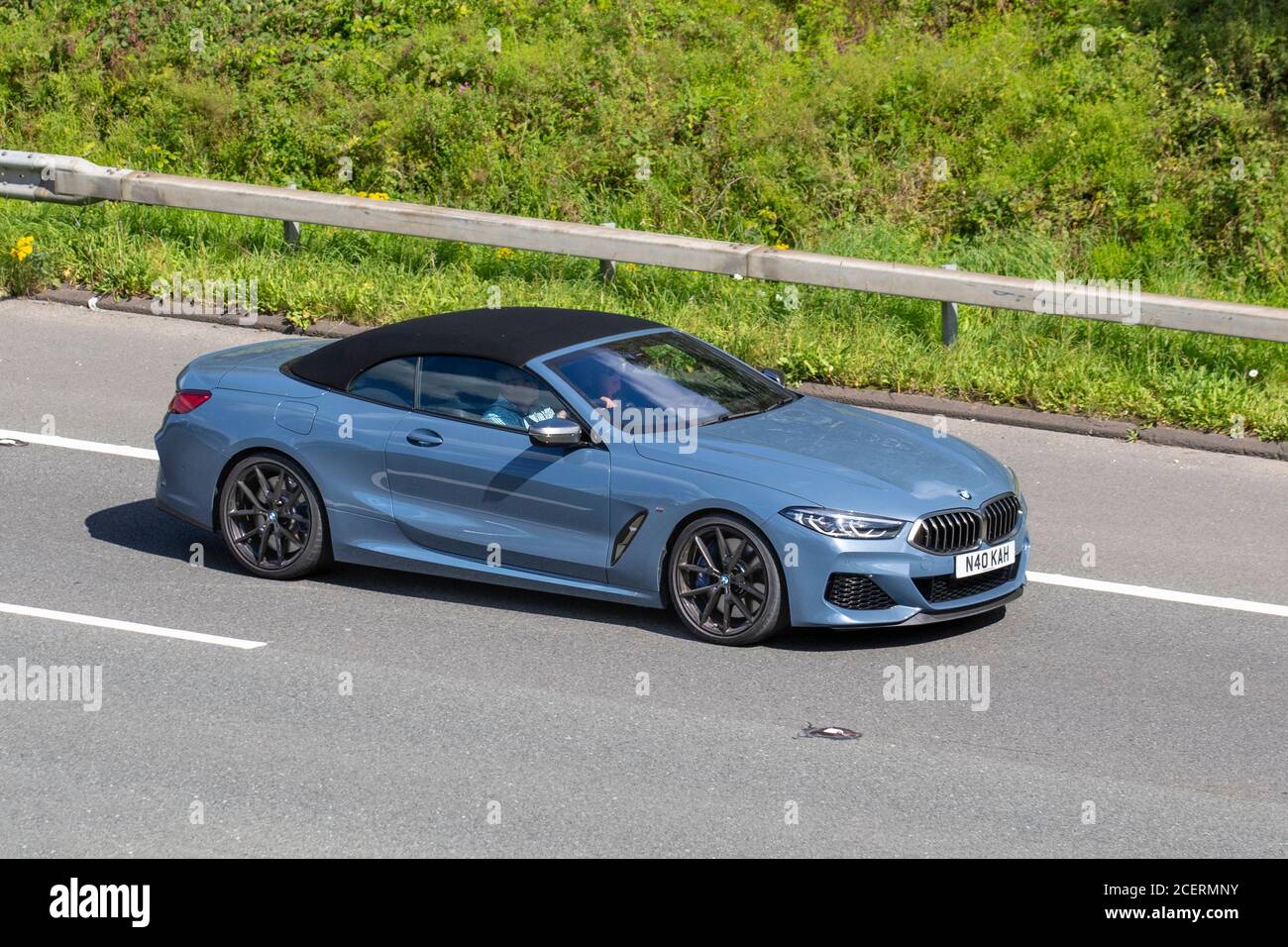 2019 blue BMW M850I Xdrive Auto; Vehicular traffic moving vehicles ...
