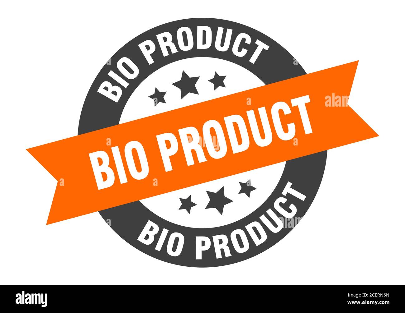 bio product sign. round isolated sticker. ribbon tag Stock Vector Image ...