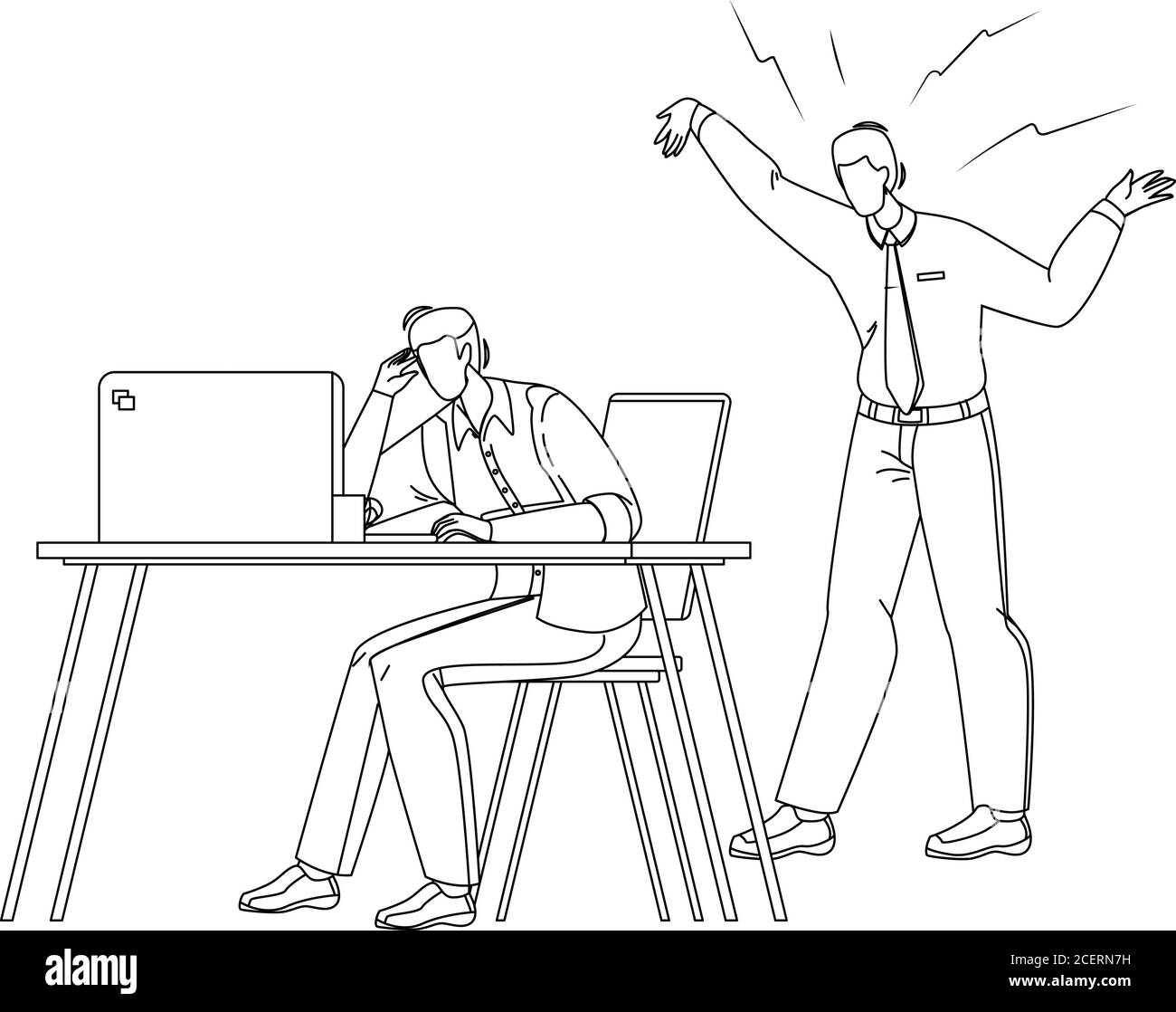 Employee worried Black and White Stock Photos & Images - Alamy