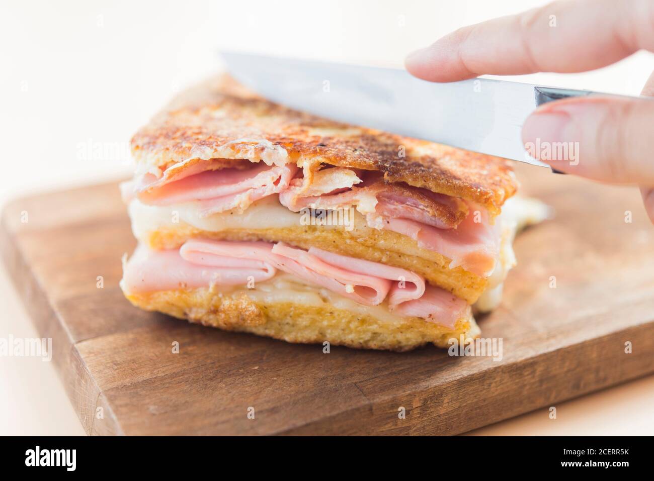 Sandwich monte cristo raspberry front view Stock Photo - Alamy