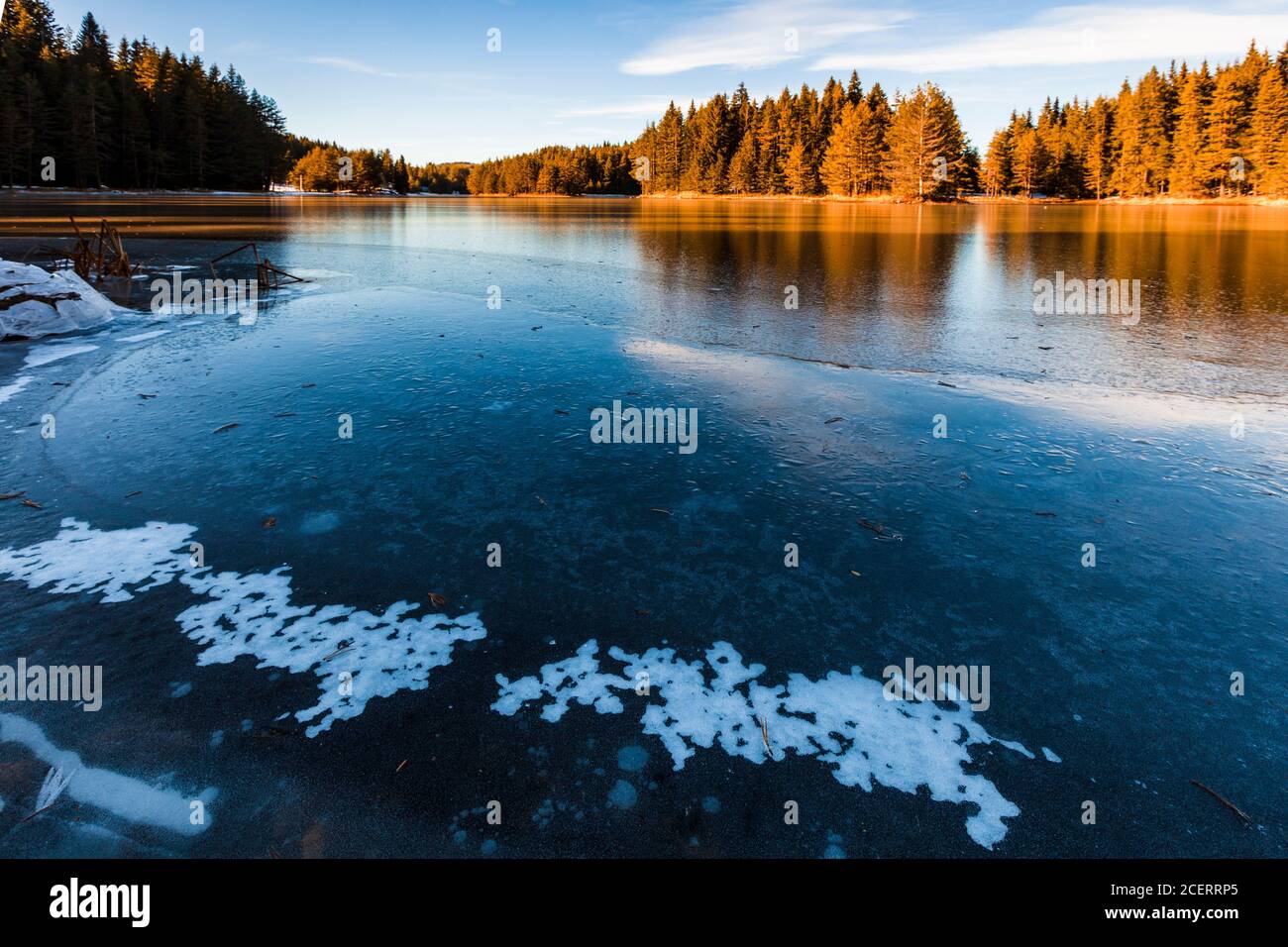 Shiroka Polyana lake in Rhodope Mountains Stock Photo - Alamy