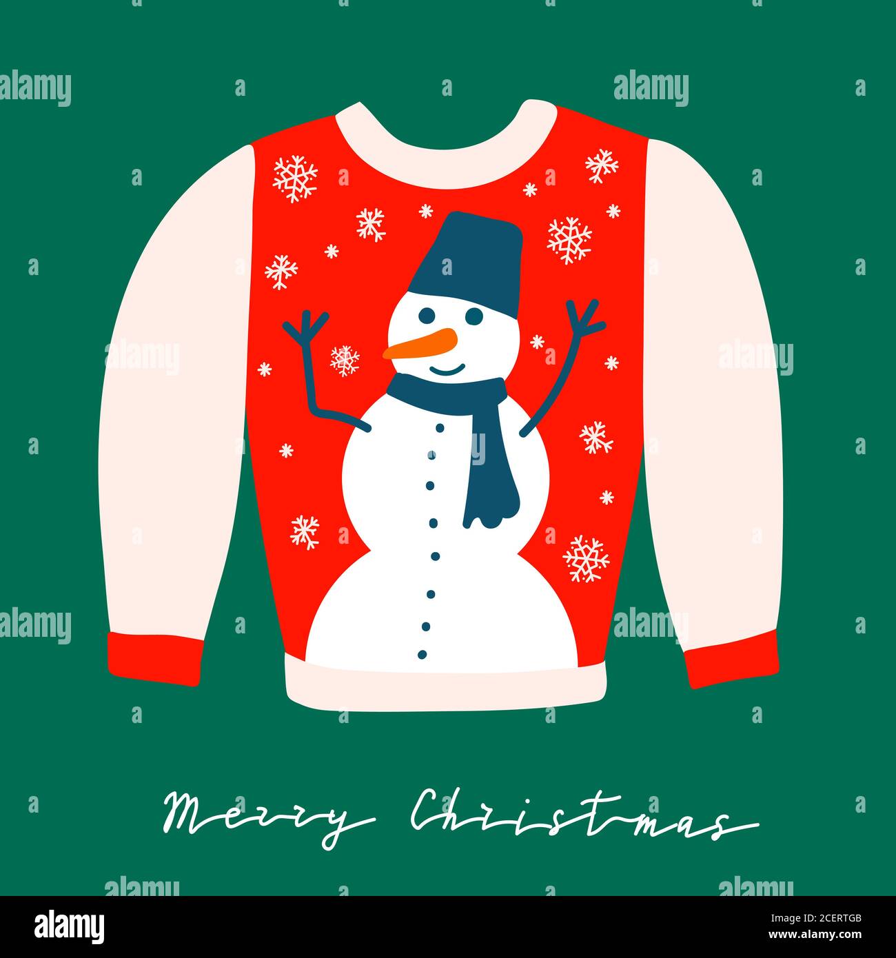 Snowman winter clothes knitted Stock Vector Images - Alamy