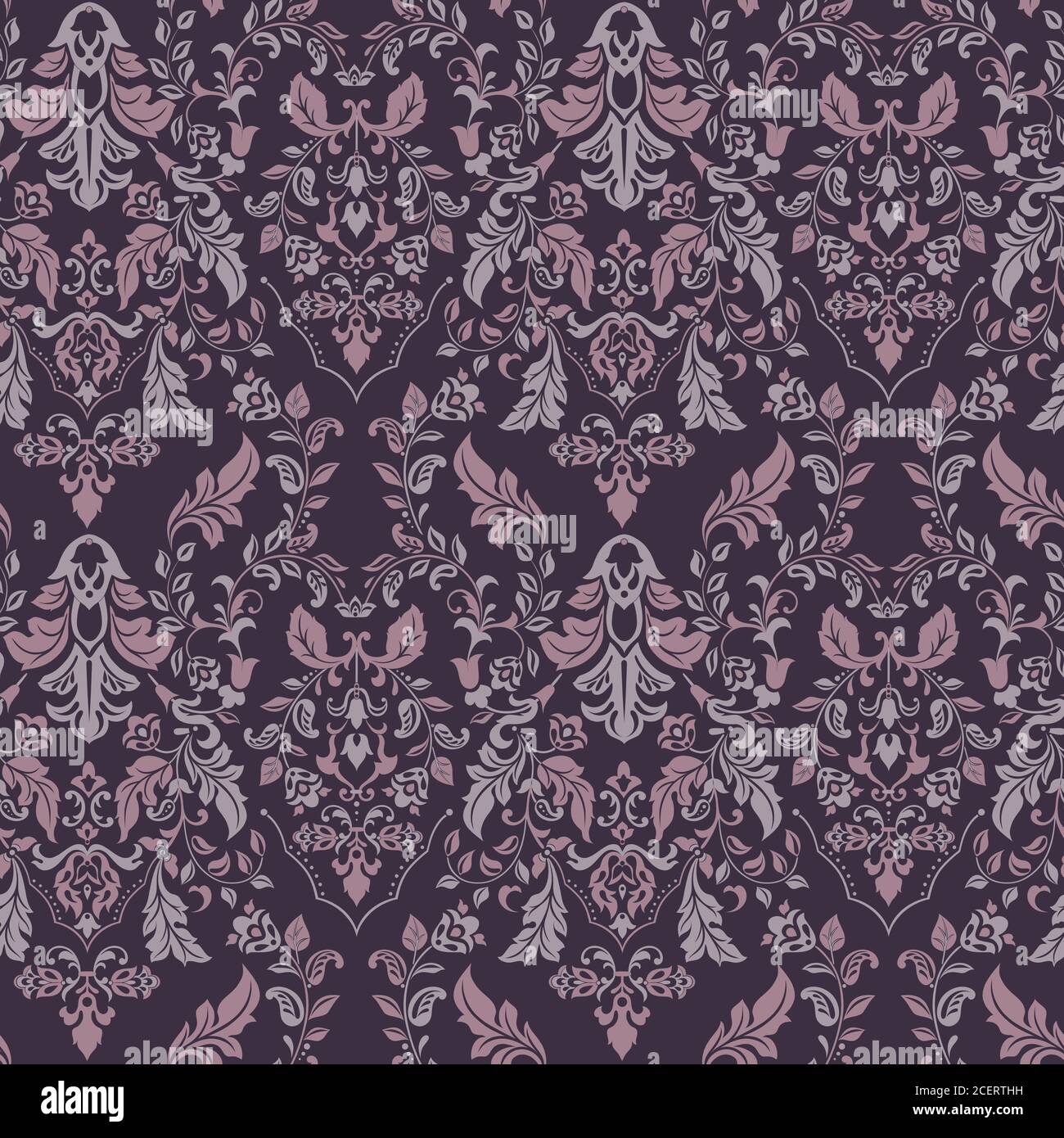 Ornate damask background. Vector vintage wallpaper Stock Vector Image ...