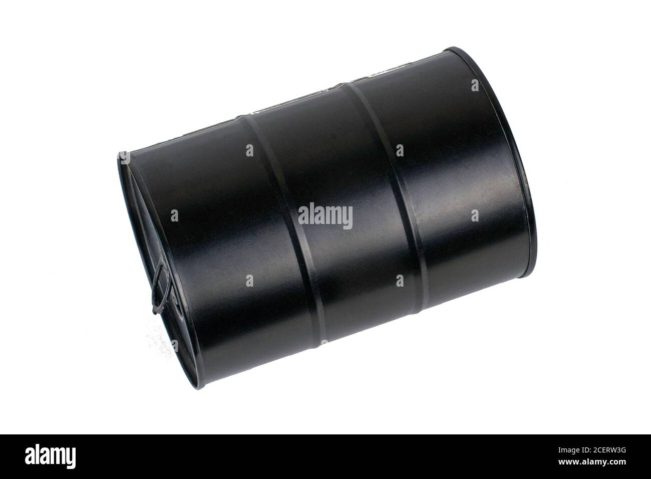 black iron barrel isolated on white background Stock Photo - Alamy