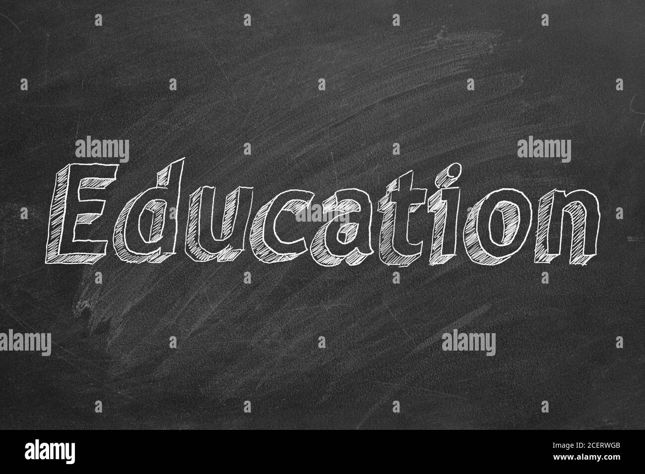 Hand drawing "Education" on black chalkboard Stock Photo - Alamy