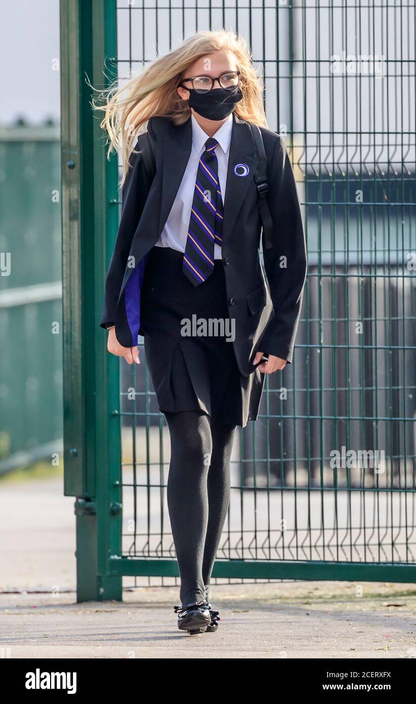 Pupils wear protective face masks at Outwood Academy Adwick in ...