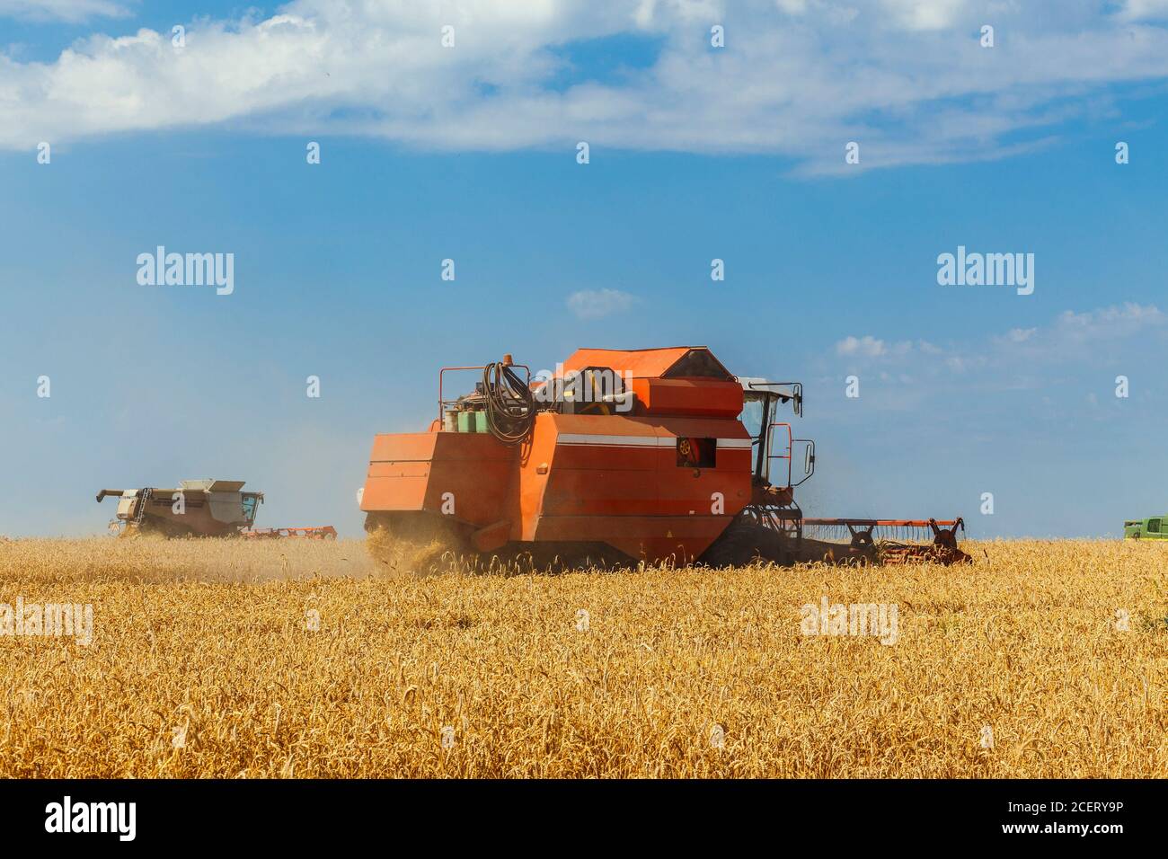 Two combines harvests ripe hi-res stock photography and images - Alamy