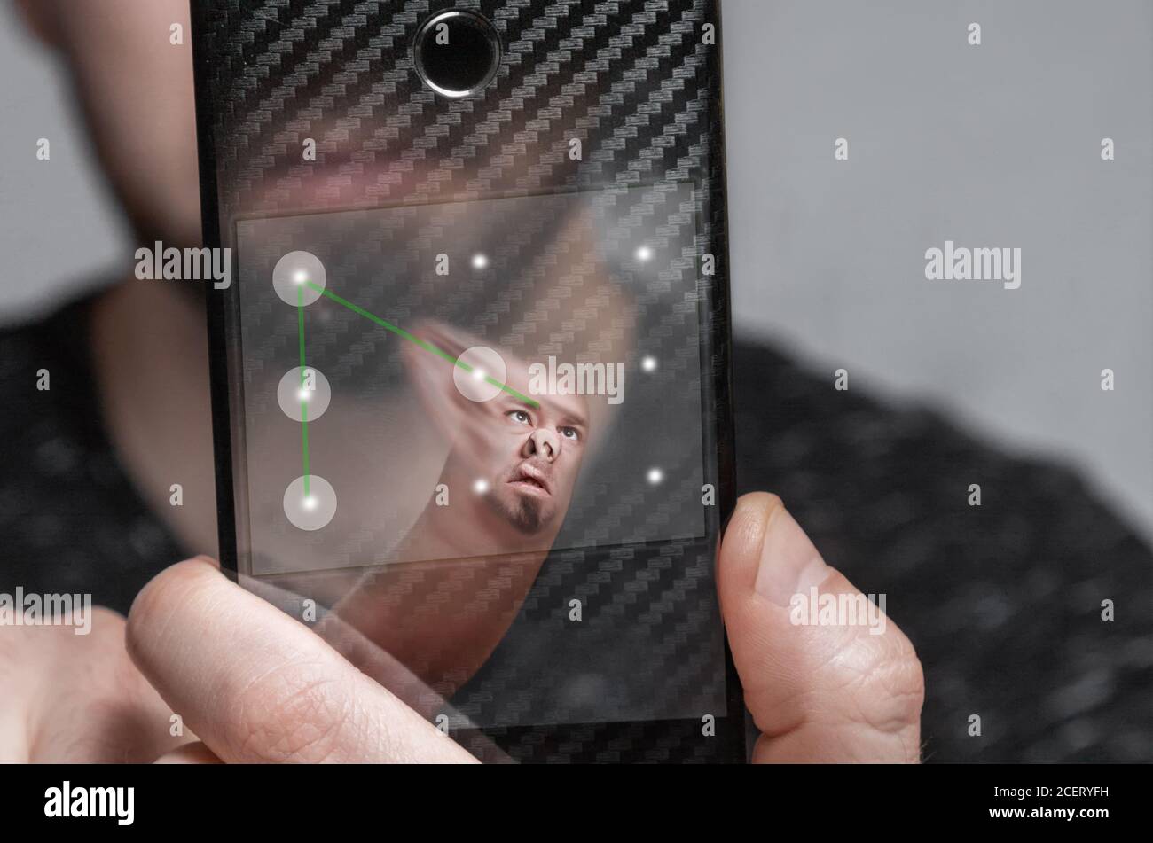 Face biometrics phone hi-res stock photography and images - Alamy