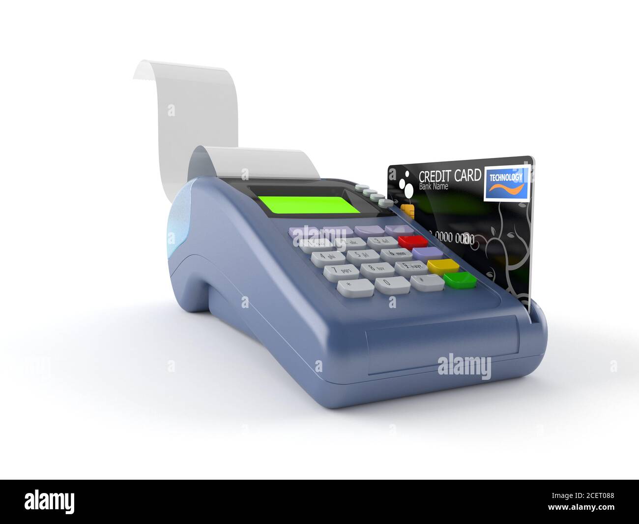 Credit card reader isolated on white background Stock Photo - Alamy