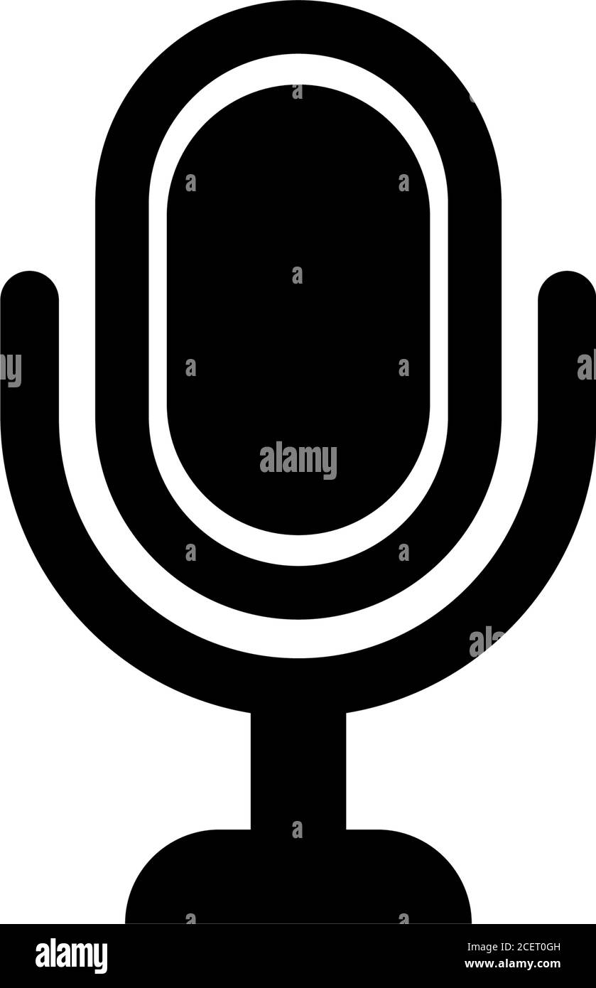 Retro Classic Studio Sound Microphone. Flat Vector Icon illustration ...