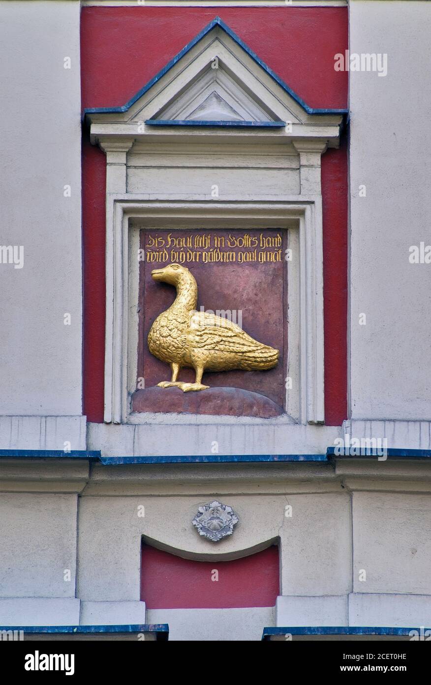 Detail of house at Rynek (Market Square) in Świdnica, Lower Silesia ...