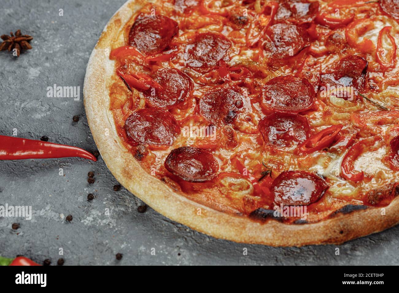 Thinly sliced pepperoni is a popular pizza topping in American-style ...