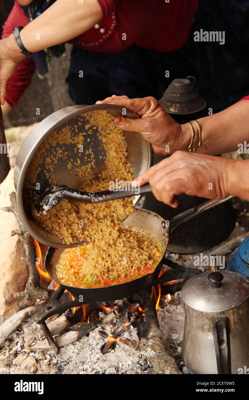 Women stove burning hand hi-res stock photography and images - Alamy