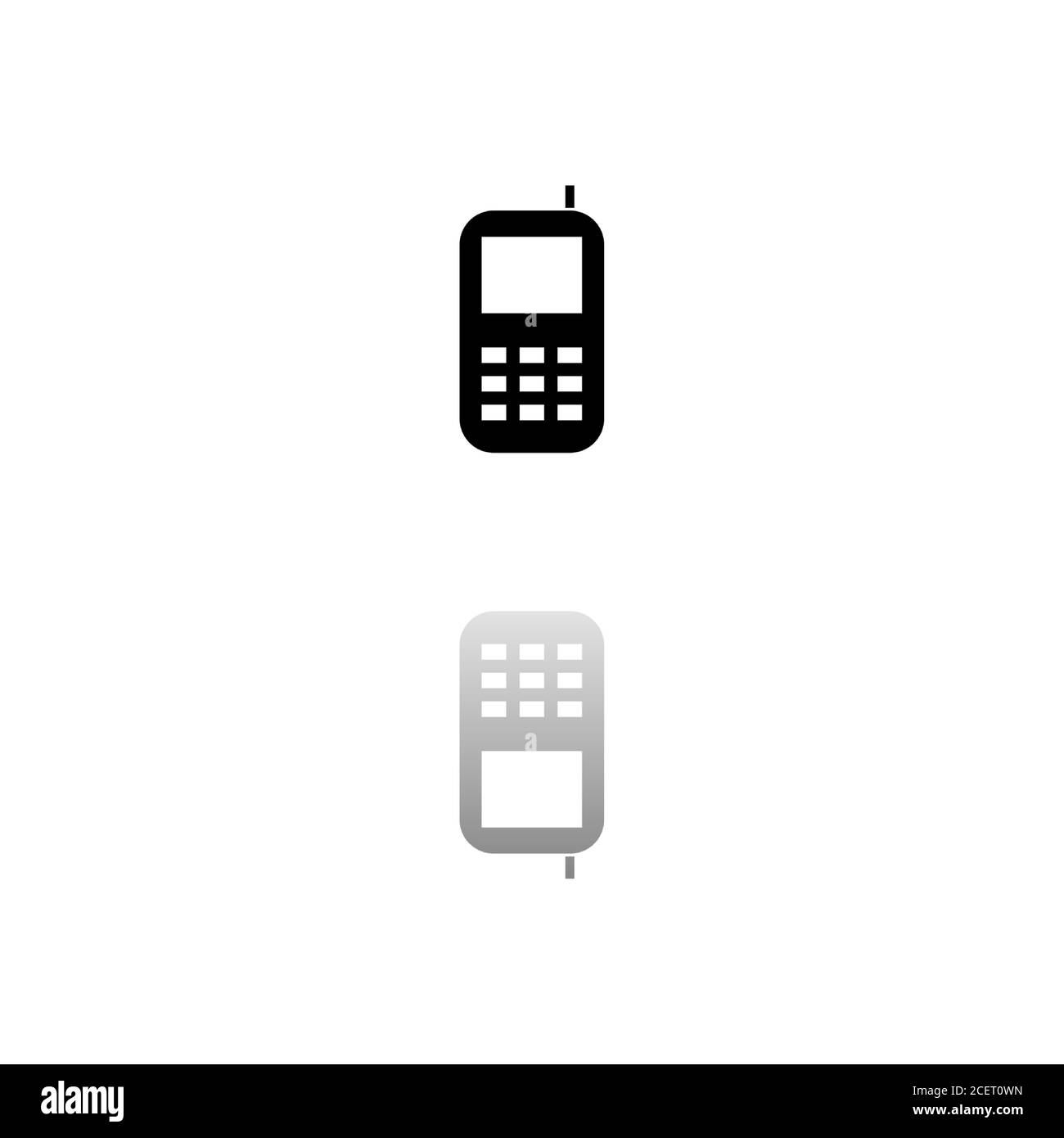 Smartphone. Black symbol on white background. Simple illustration. Flat ...