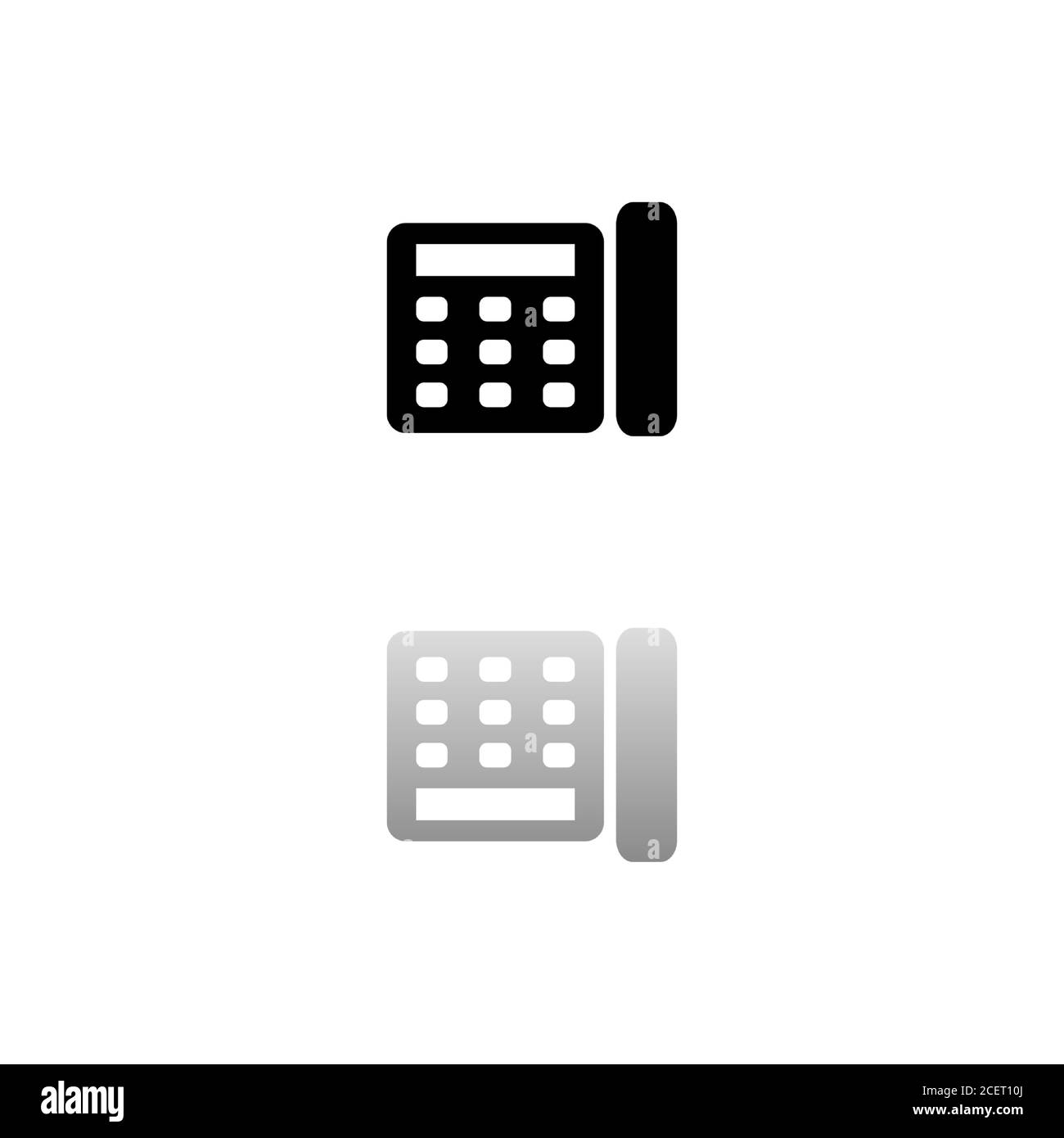 Fax. Black symbol on white background. Simple illustration. Flat Vector ...